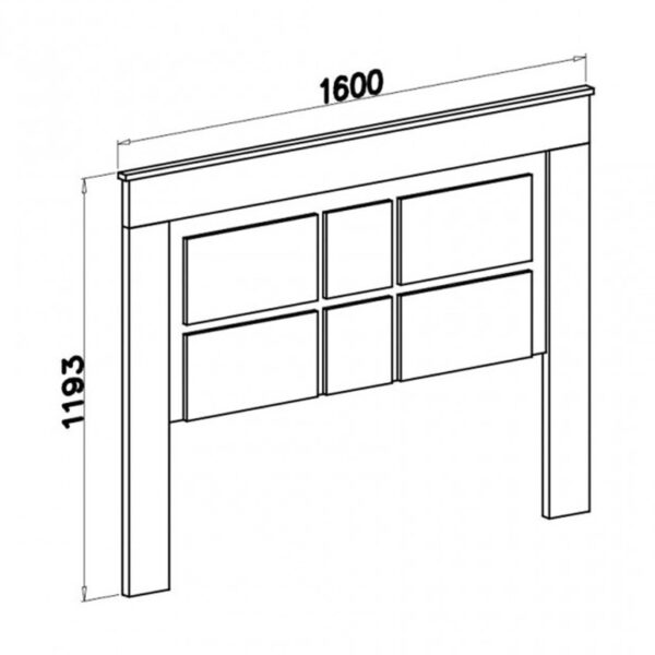 Cabecero 160cm Lara andersen y pino-gris | Amuéblate Online